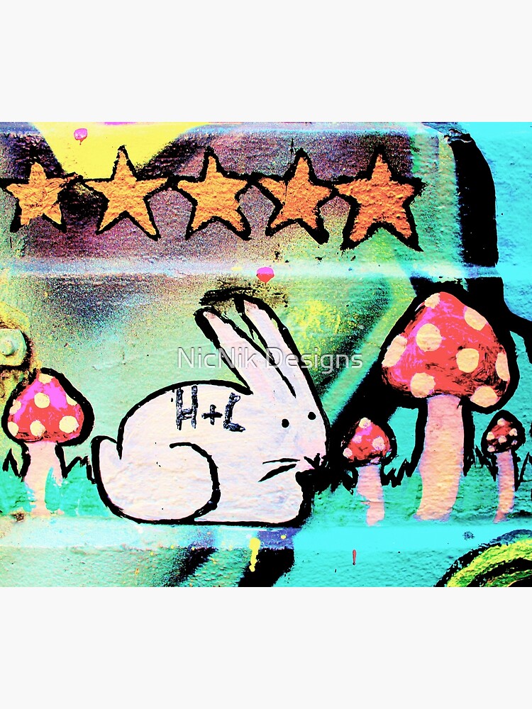 "Happy bunny rabbit - Graffiti - Street Art" Art Print for Sale by ...