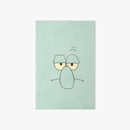 "grumpy squidward" Art Board Print by SAVAGEwav | Redbubble