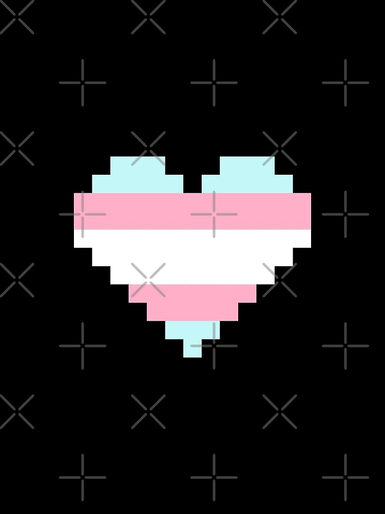 "Trans pixel heart - For Gamer trans people" Poster by waxenon | Redbubble