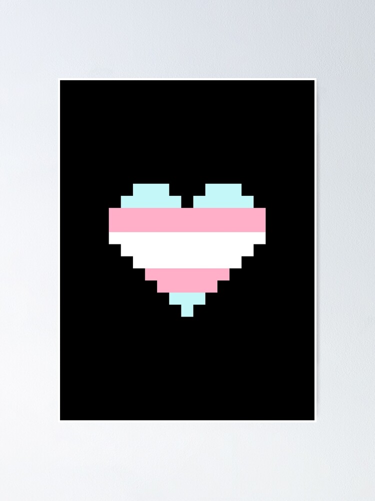"Trans pixel heart - For Gamer trans people" Poster by waxenon | Redbubble