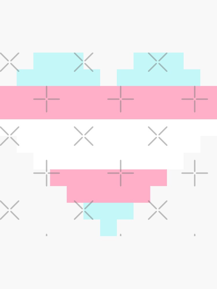 "Trans pixel heart - For Gamer trans people" Sticker for Sale by ...