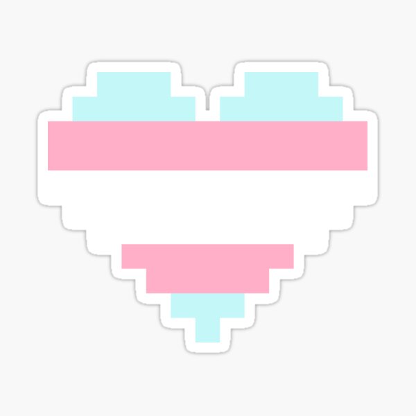 "Trans pixel heart - For Gamer trans people" Sticker for Sale by ...