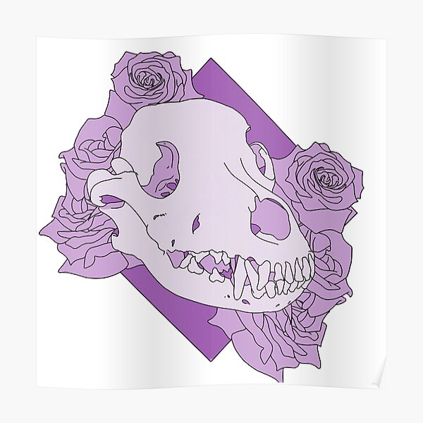 "Dog Skull tattoo" Poster for Sale by WillowWhips | Redbubble