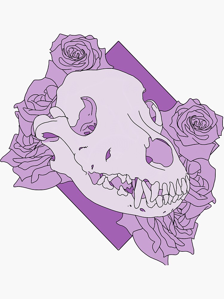 "Dog Skull tattoo" Sticker for Sale by WillowWhips | Redbubble