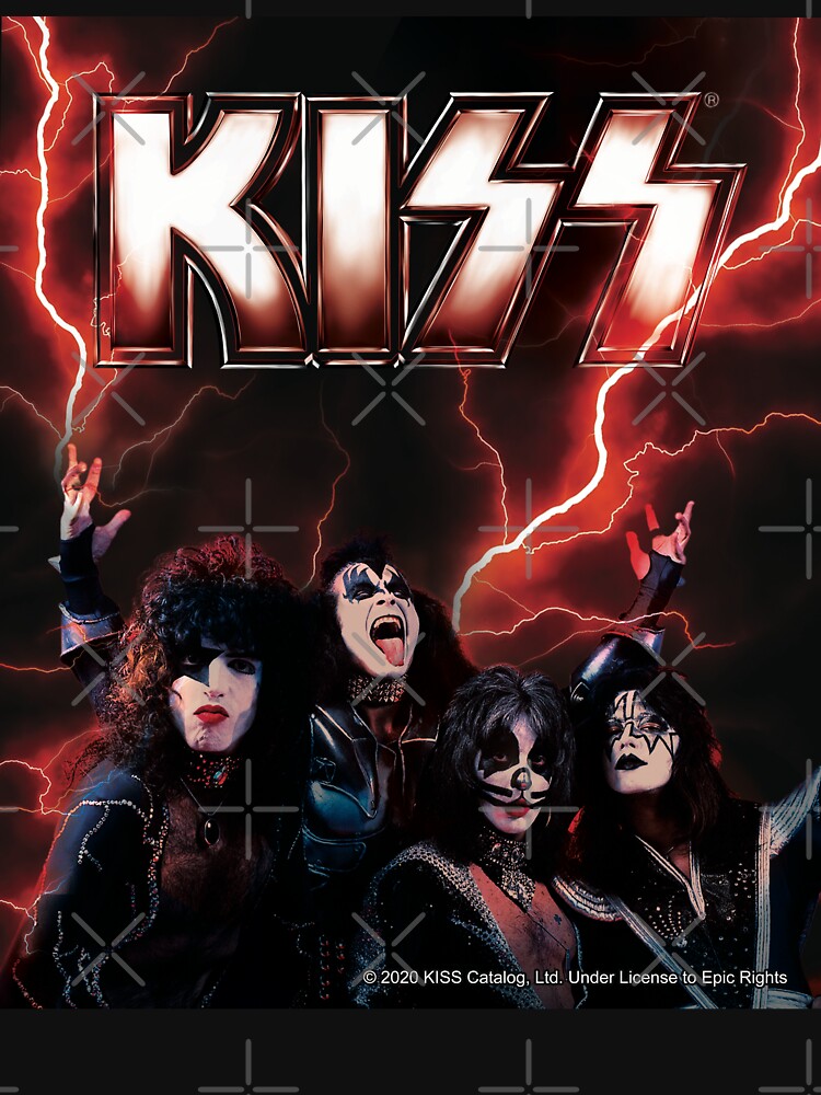 "KISS rock band music - Red Lightning" T-shirt for Sale by musmus76 ...