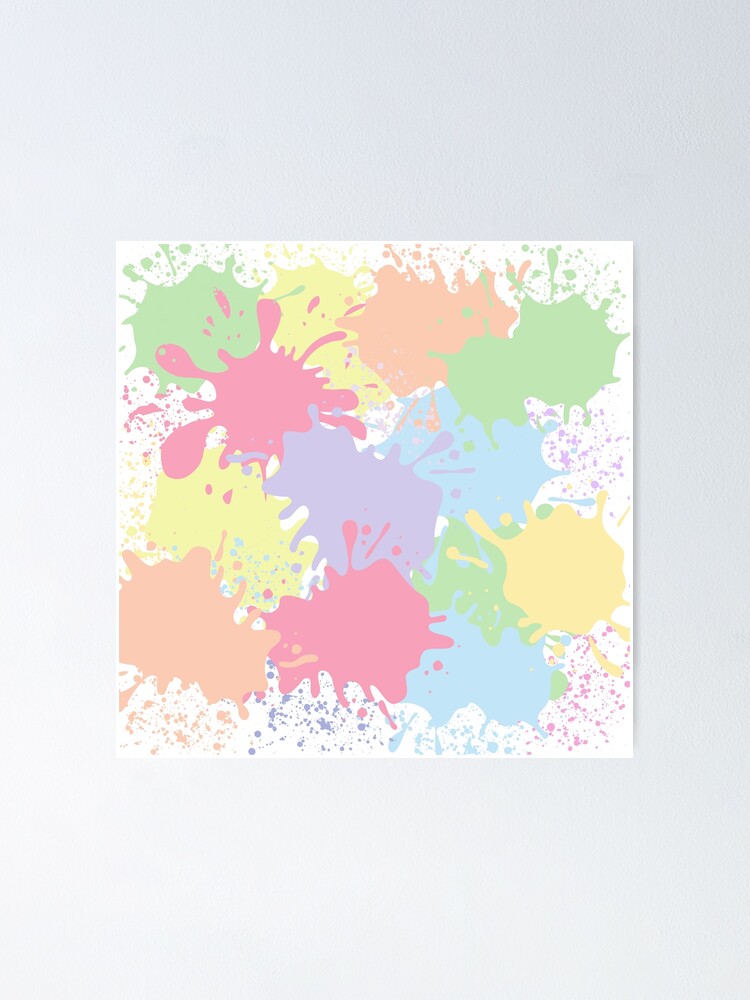 "Pastel Paint Splatter" Poster for Sale by anaguerrero95 | Redbubble