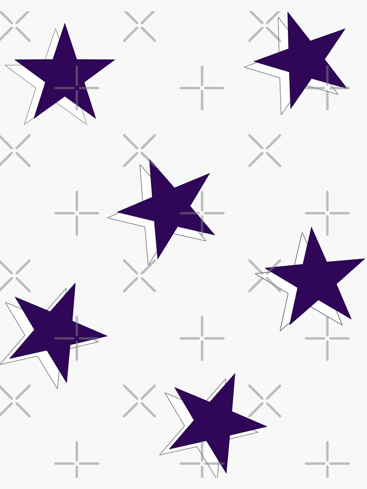 "Purple and white stars" Sticker for Sale by sophieromiller | Redbubble