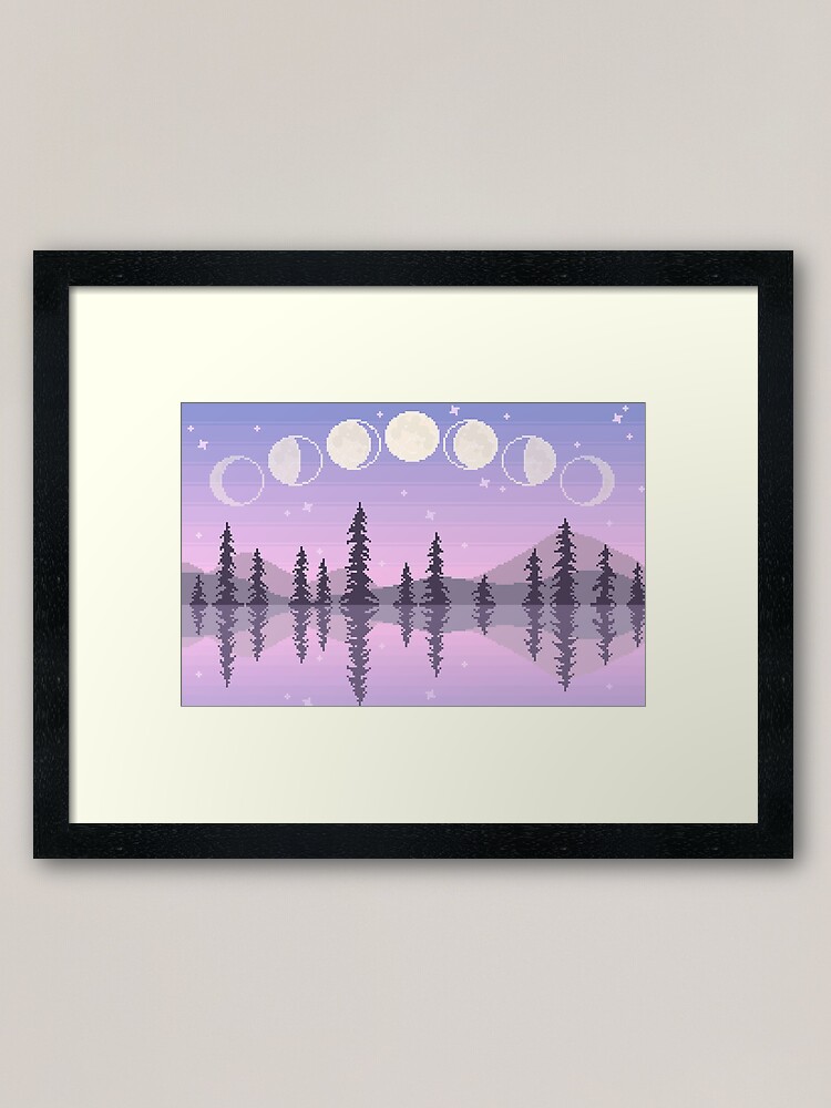 "Fading Moon Phases" Framed Art Print for Sale by Stardust-Specks ...