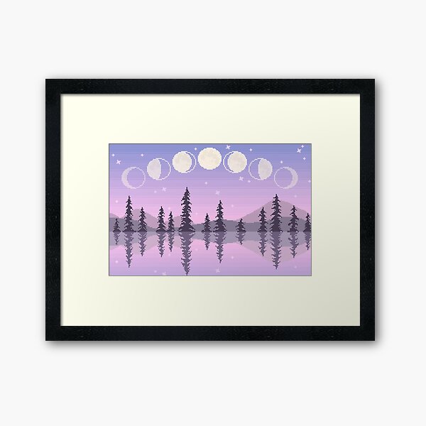 "Fading Moon Phases" Framed Art Print for Sale by Stardust-Specks ...