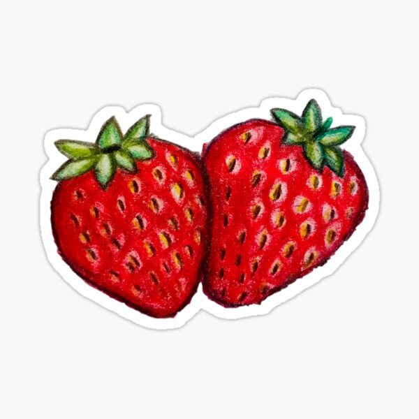 "Strawberries " Sticker for Sale by JoudMay | Redbubble