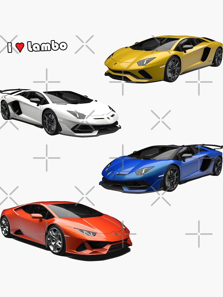 "Lambo Sticker Pack" Sticker for Sale by Sithukyaw | Redbubble