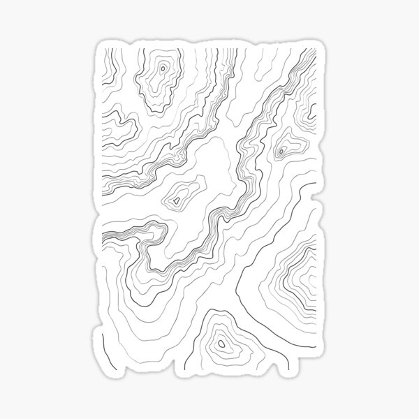 "Topography map" Sticker for Sale by AlexGolyakov | Redbubble