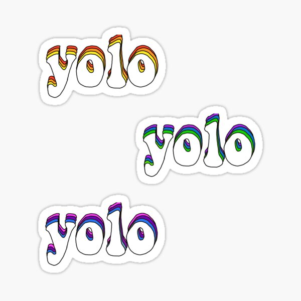 "yolo sticker pack" Sticker for Sale by emilyschloss | Redbubble