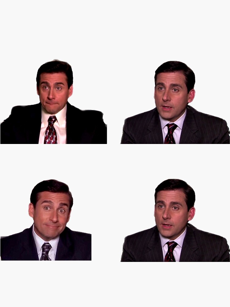 "Micheal Scott Faces" Sticker for Sale by maya-sm | Redbubble