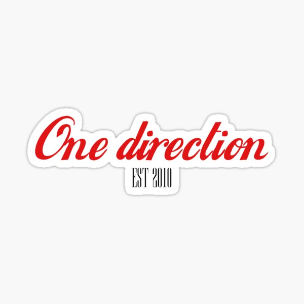 "One direction est 2010 (coca cola font)" Sticker for Sale by ...