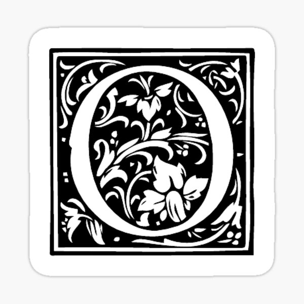 "Letter 'O'" Sticker for Sale by iamthestickler | Redbubble