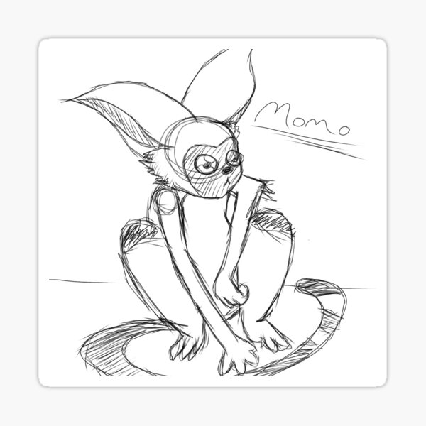 "Momo Sketch / Avatar the Last Airbender " Sticker for Sale by ...