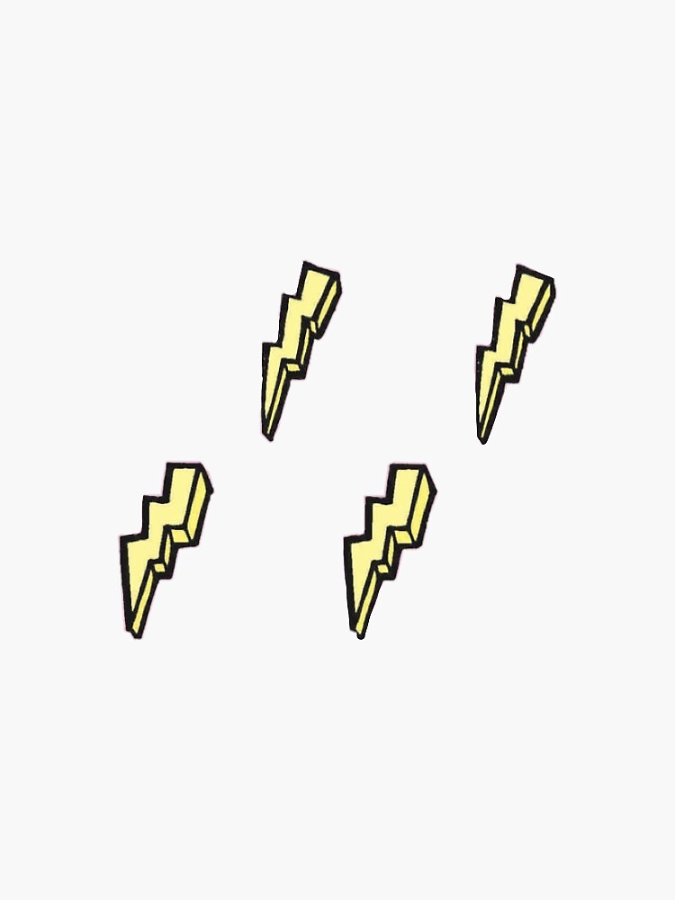 "cartoon lightning bolts" Sticker by HappyMoney | Redbubble