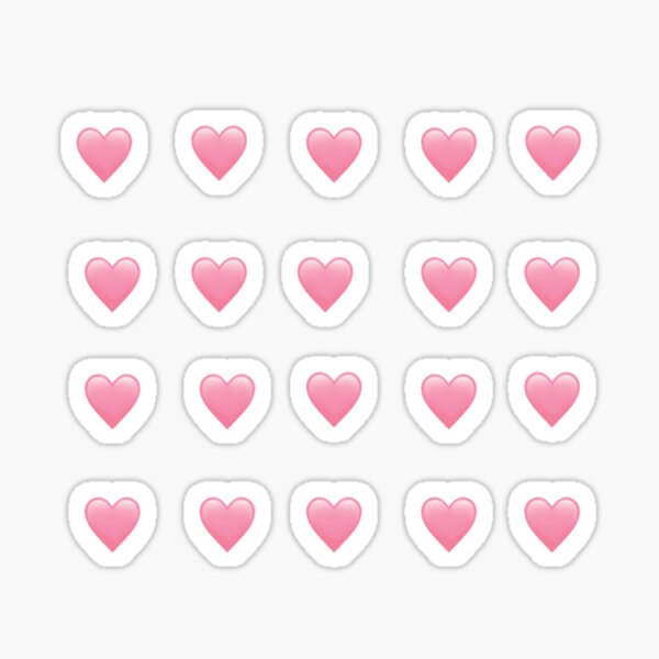 "pink heart sticker pack" Sticker for Sale by amb4r | Redbubble
