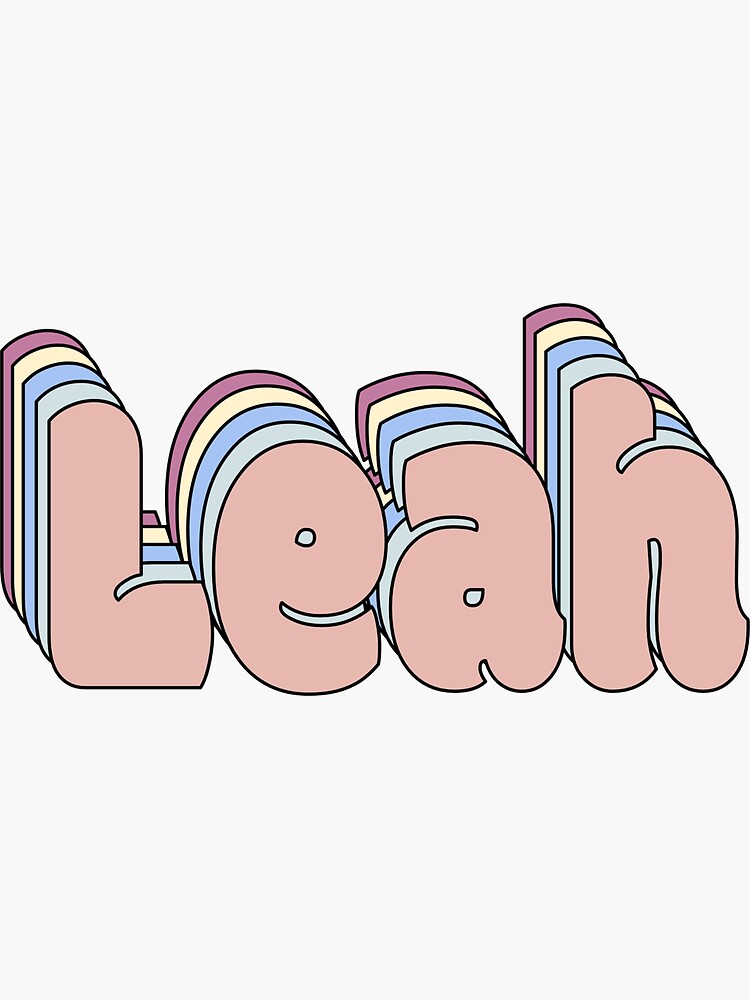 "Leah Name " Sticker for Sale by ashleymanheim | Redbubble