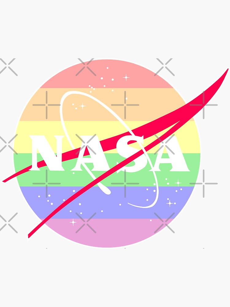 "Pastel Nasa Logo - Rainbow" Sticker for Sale by Owlhana | Redbubble
