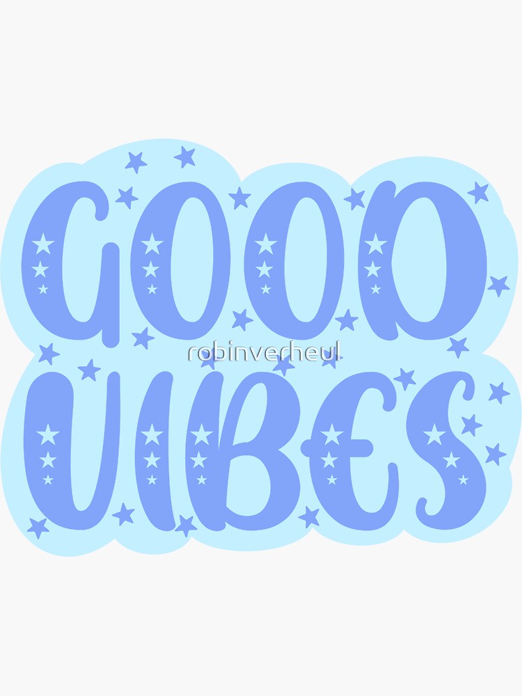 "good vibes design with stars " Sticker for Sale by robinverheul ...