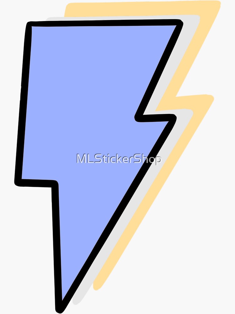 "Blue lightning" Sticker for Sale by MLStickerShop | Redbubble