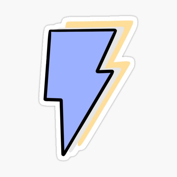 "Blue lightning" Sticker for Sale by MLStickerShop | Redbubble