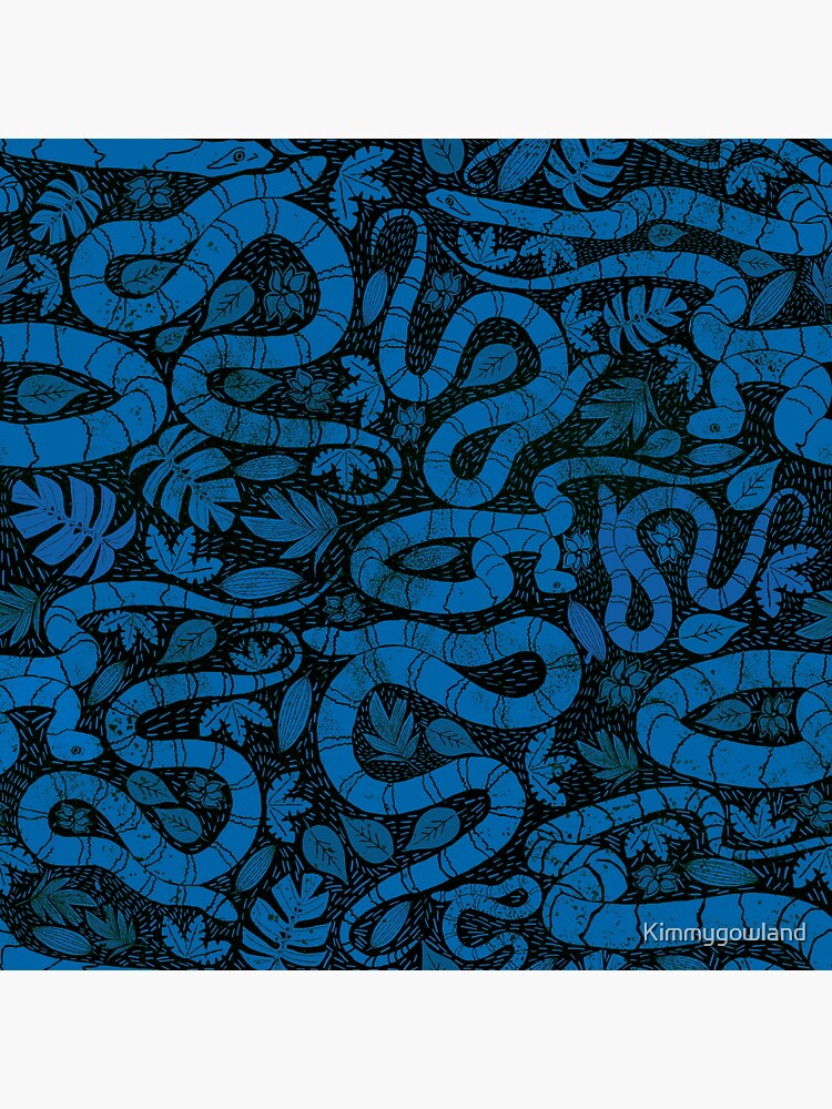 "Snake block print" Sticker by Kimmygowland | Redbubble
