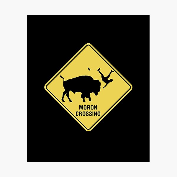 Lámina fotográfica «Peatonal Moron Crossing Buffalo Bison Parque ...
