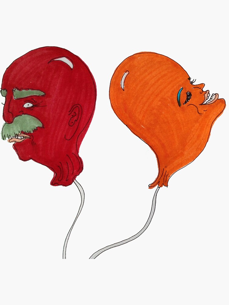 "bubble heads" Sticker by ewakinney | Redbubble