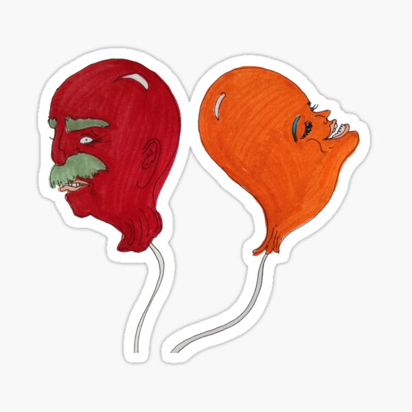 "bubble heads" Sticker by ewakinney | Redbubble