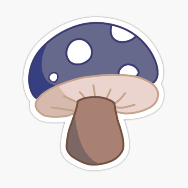 "Blue mushroom" Sticker by Mochikoiii | Redbubble