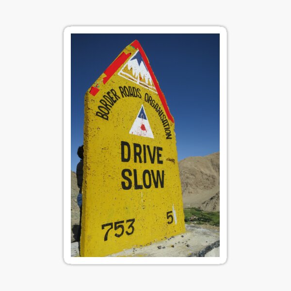 "Drive Slow! Road Sign" Sticker for Sale by ScottBrothers | Redbubble