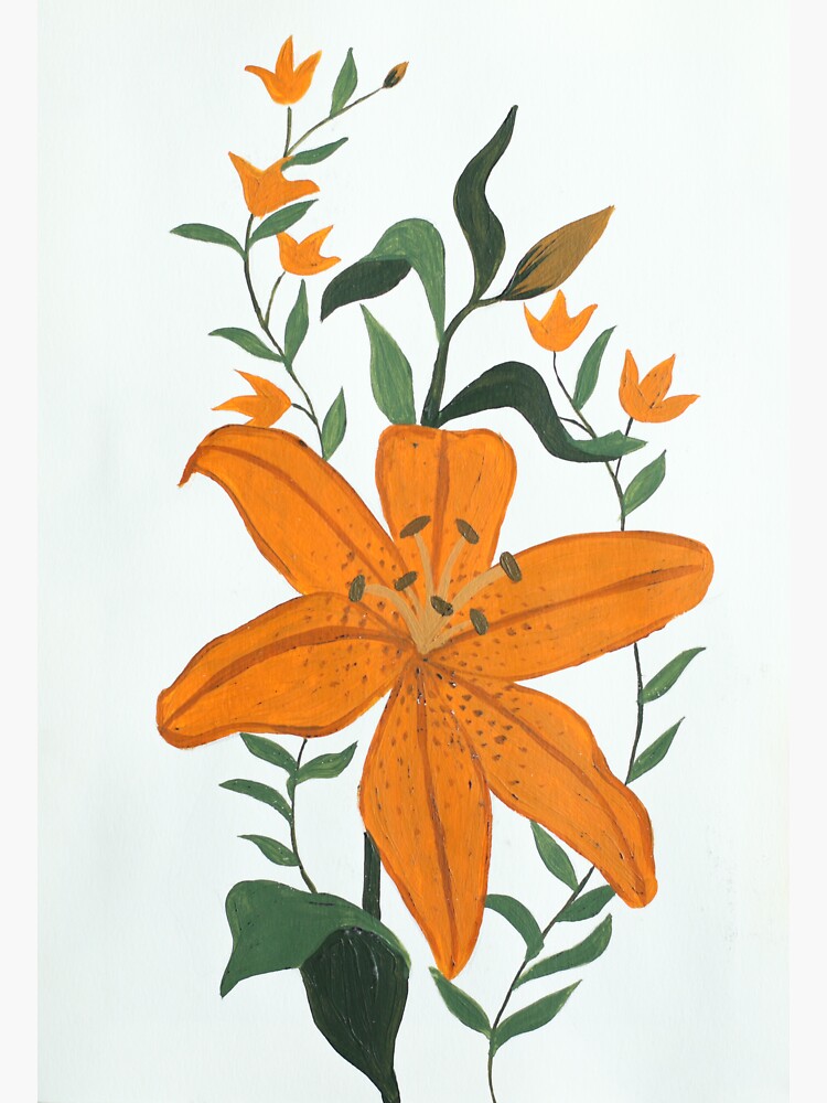 "A Tiger Lily" Sticker for Sale by viraforti | Redbubble