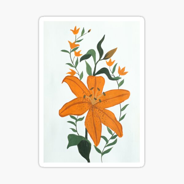 "A Tiger Lily" Sticker for Sale by viraforti | Redbubble