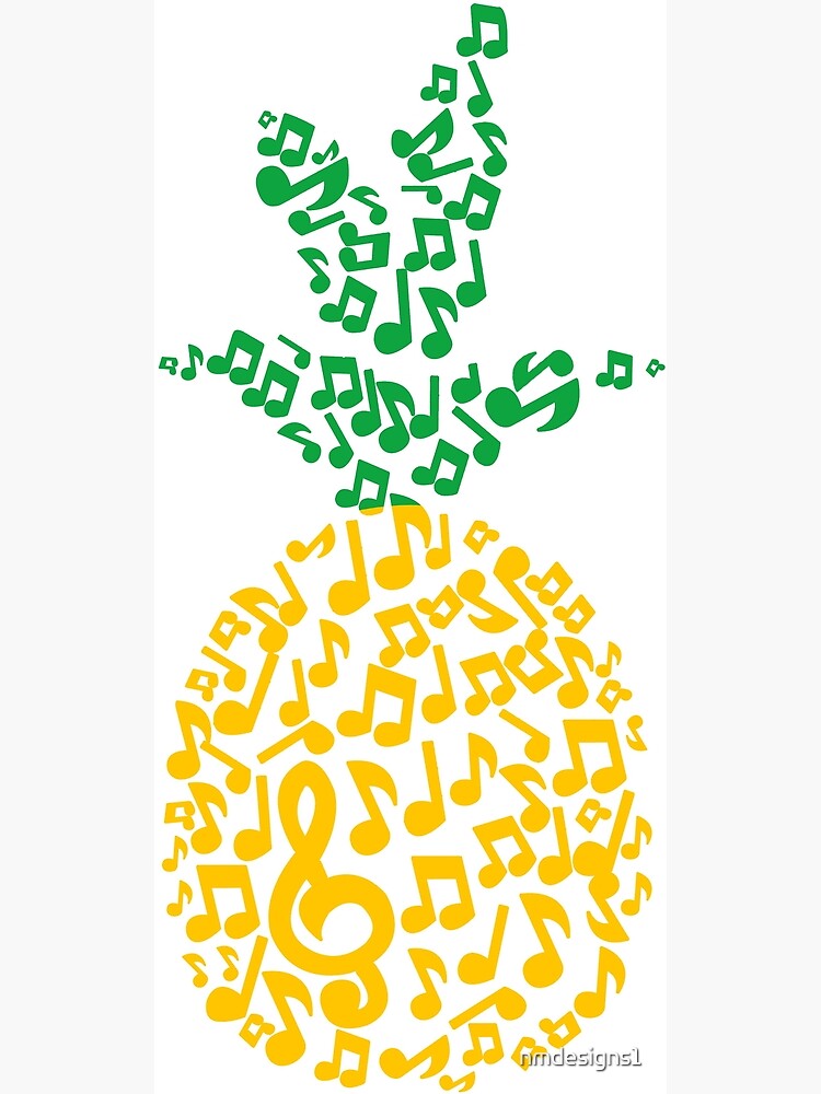 "Pineapple musical notes" Poster for Sale by nmdesigns1 | Redbubble