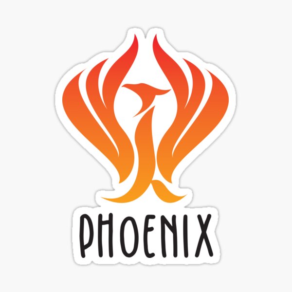 "Phoenix" Sticker for Sale by BlueZenStudio | Redbubble