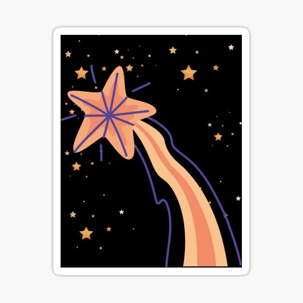 "Shooting Star" Sticker for Sale by Yalulani | Redbubble