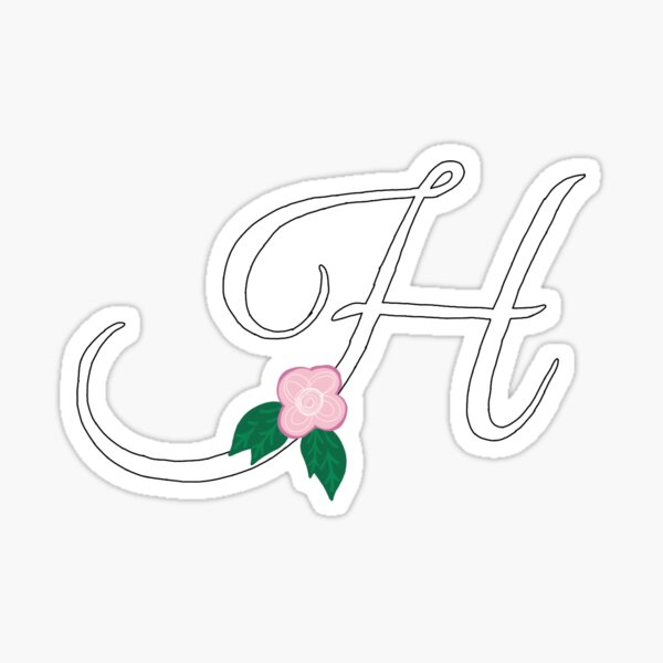 "H monogram " Sticker by Senajewen | Redbubble