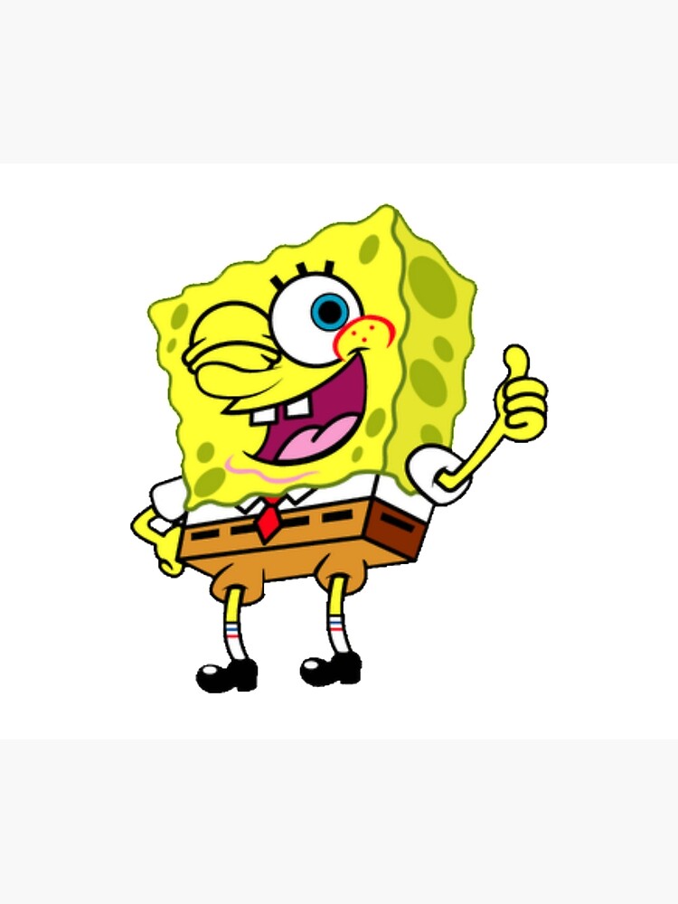 "spongebob thumbs up meme sticker " Comforter by Grace-Cop | Redbubble