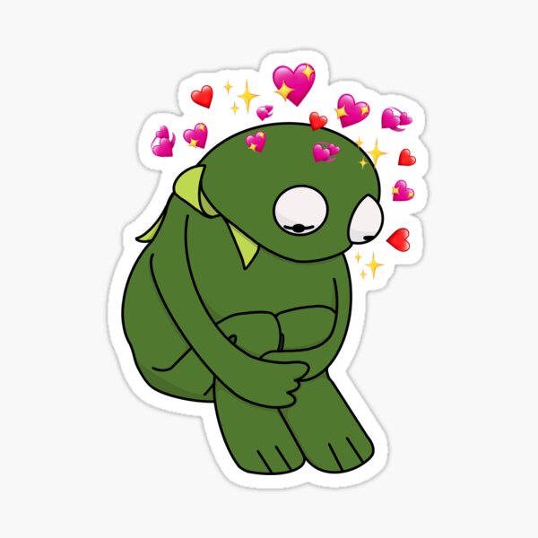 "Sad, Lovey Kermit" Sticker for Sale by TeenyTinyTenny | Redbubble
