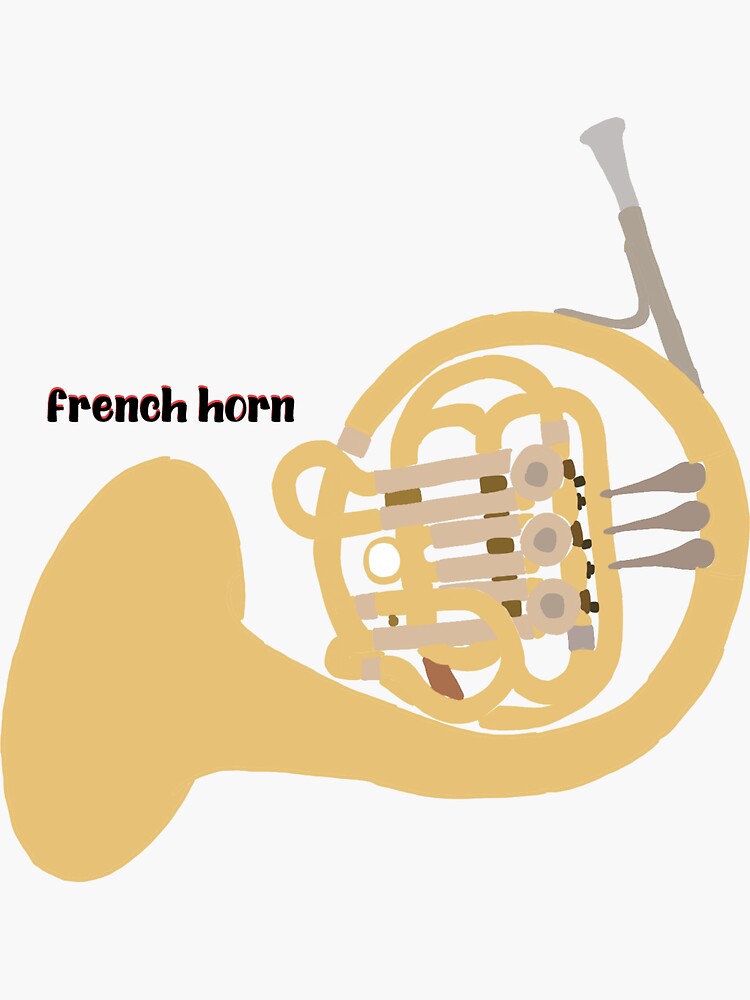 "french horn" Sticker for Sale by rachelgavi | Redbubble