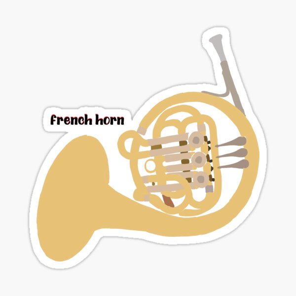 "french horn" Sticker for Sale by rachelgavi | Redbubble