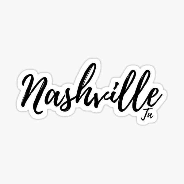 "Nashville Tennessee Cursive with State" Sticker for Sale by Nyxco ...