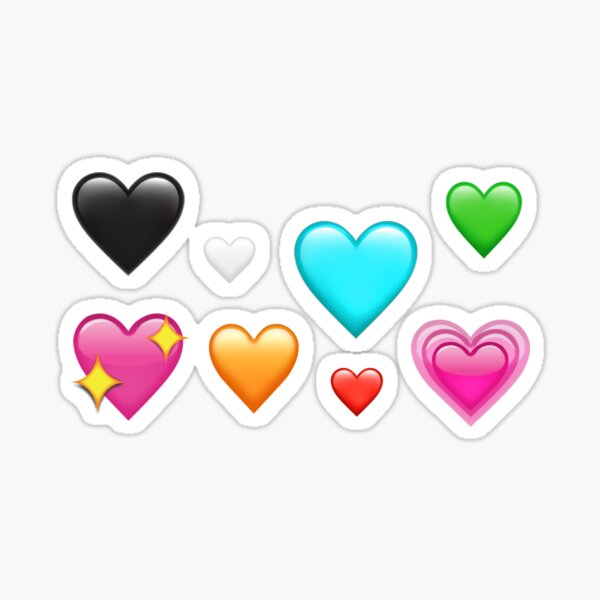 "Heart Emojis" Sticker by fullsizerender | Redbubble