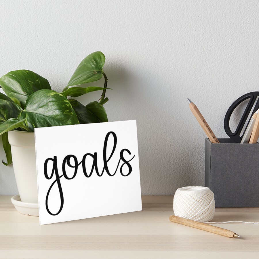 "Goals Handwritten Script" Postcard for Sale by amandacarmela | Redbubble