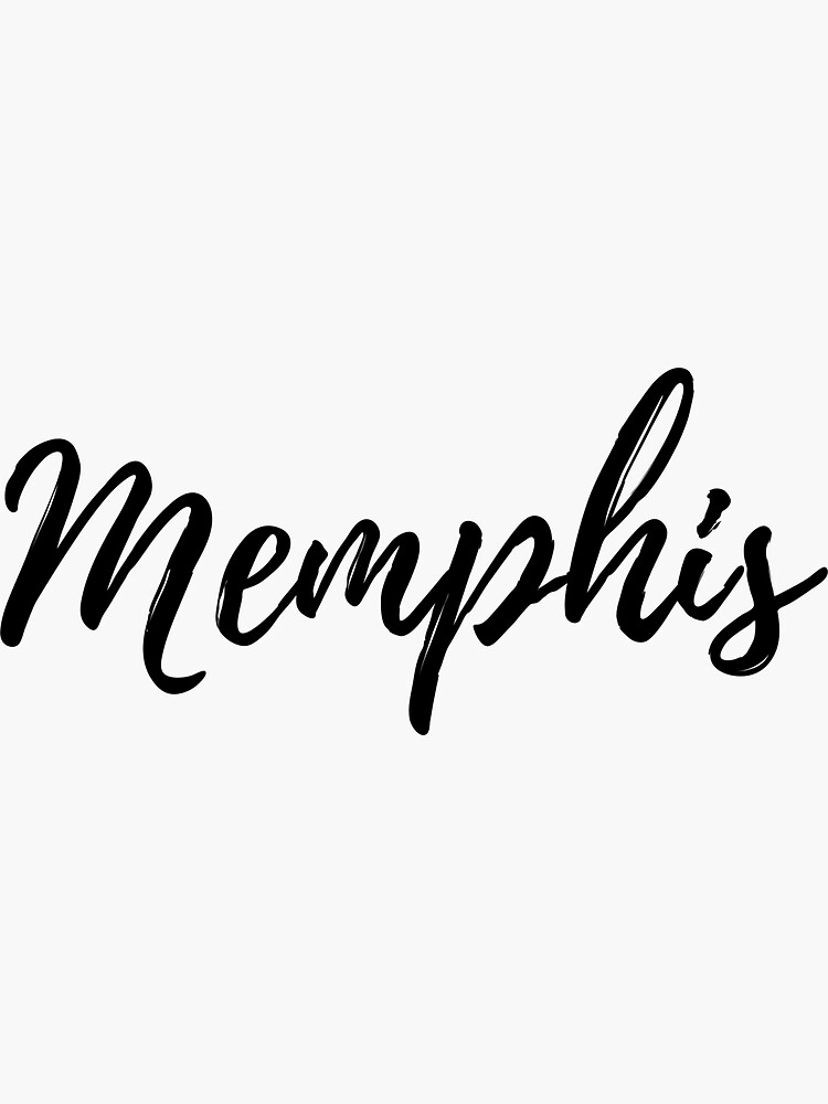 "Memphis Tennessee Cursive" Sticker for Sale by Nyxco | Redbubble