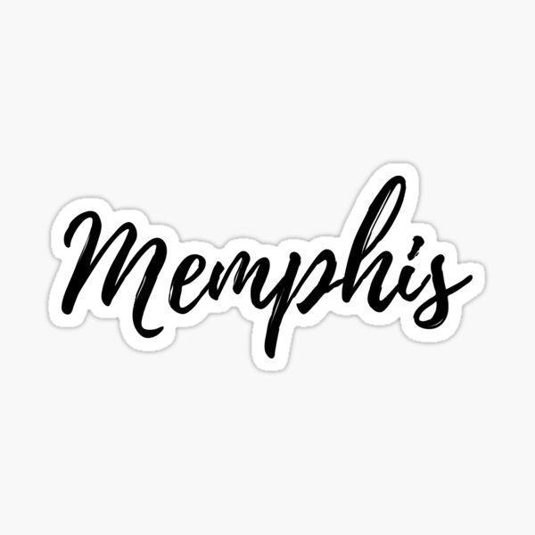 "Memphis Tennessee Cursive" Sticker for Sale by Nyxco | Redbubble