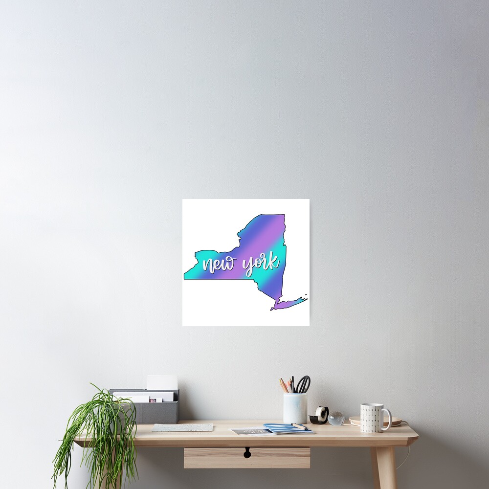 "Cursive New York" Poster by CG-designs- | Redbubble